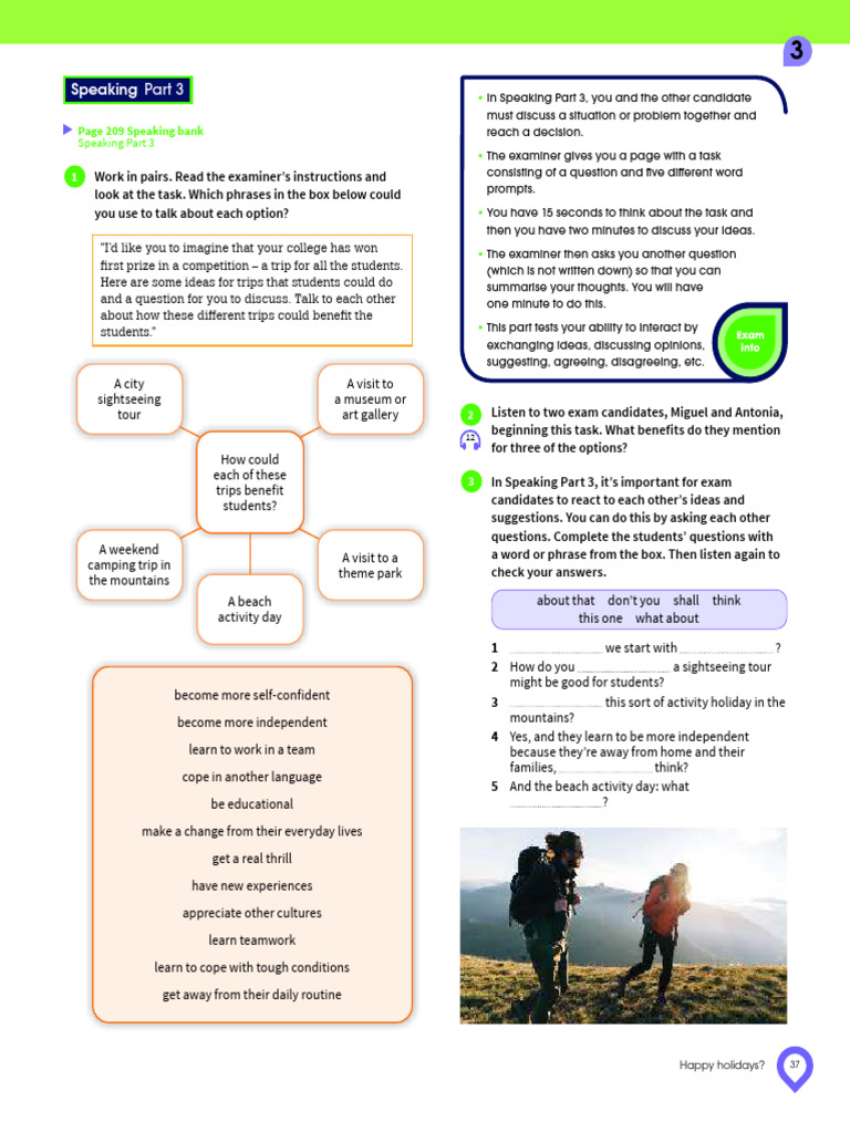Cambridge Complete First 3ed Speaking Part 3 | PDF | Human Communication