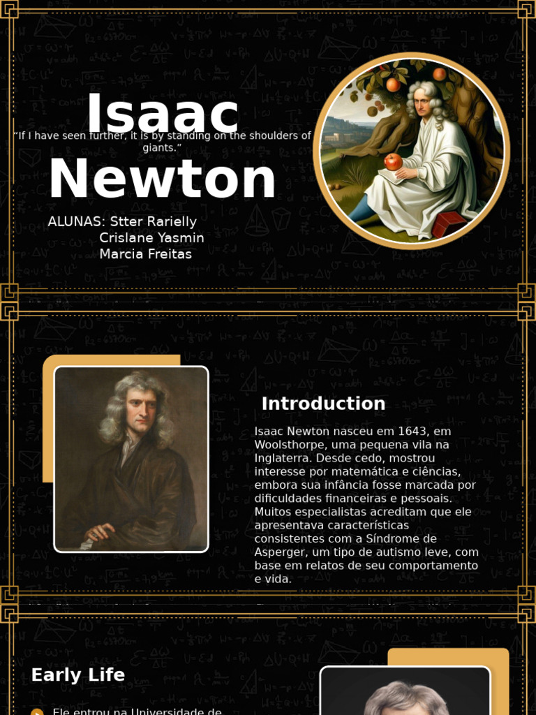 Vida e Contribuições de Isaac Newton | PDF | Isaac Newton | Física
