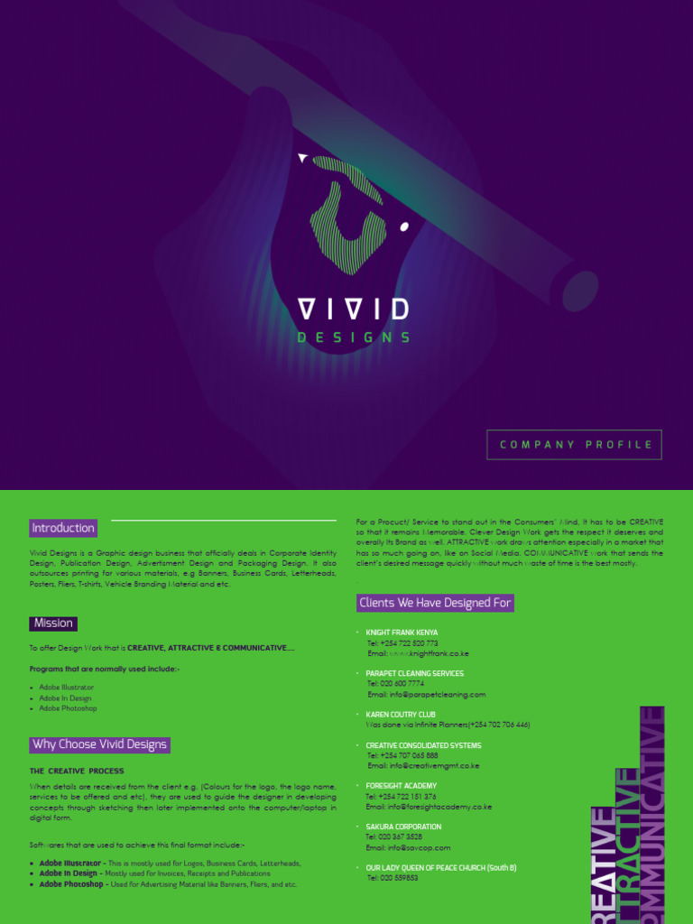 Vivid Designs Profile (Third Edition) - 2 | PDF | Adobe Illustrator ...