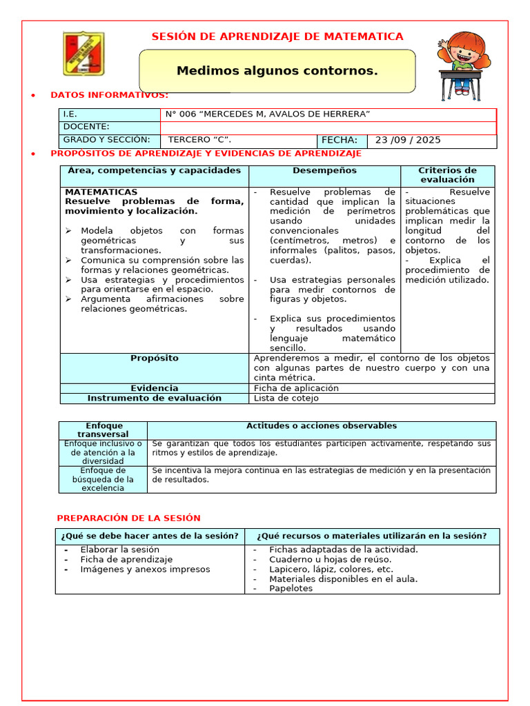 Medición de contornos en matemáticas | PDF | Aprendizaje | Medición