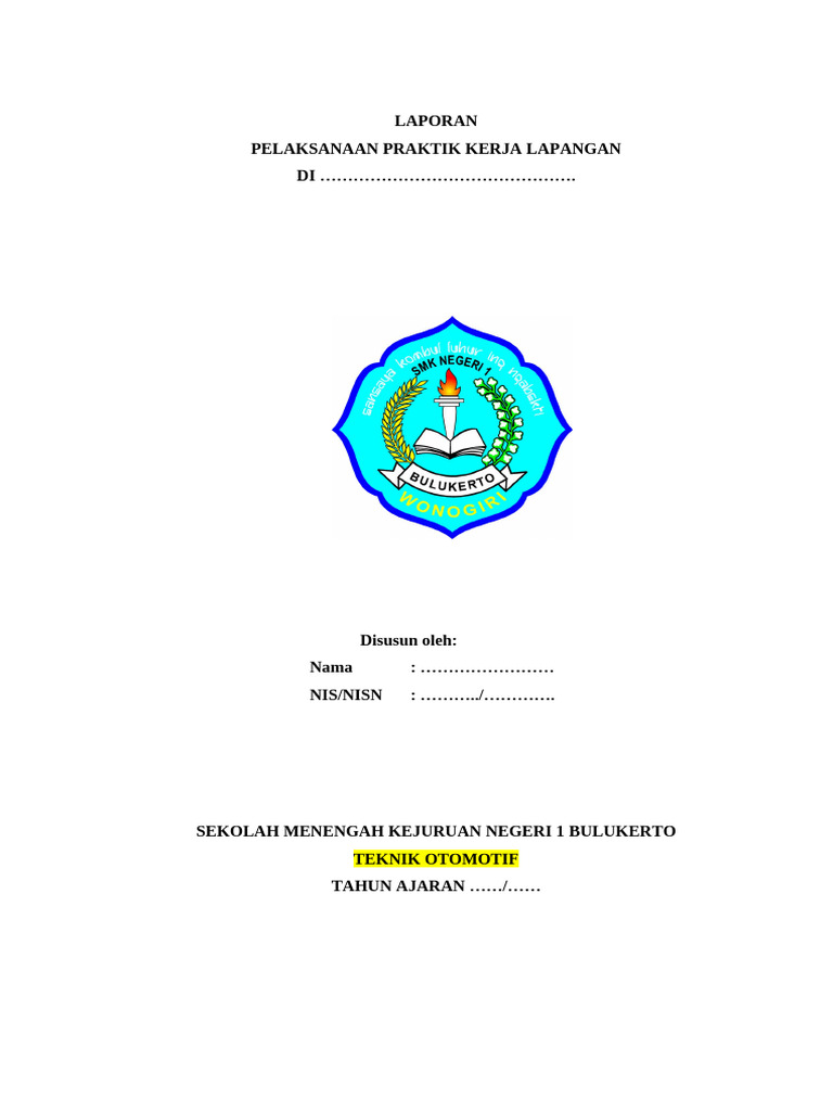 Format Laporan PKL 2025 | PDF