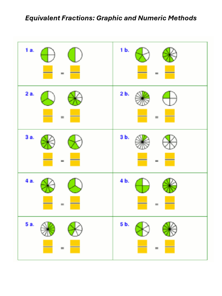 MATH Equivalent Fractions | PDF