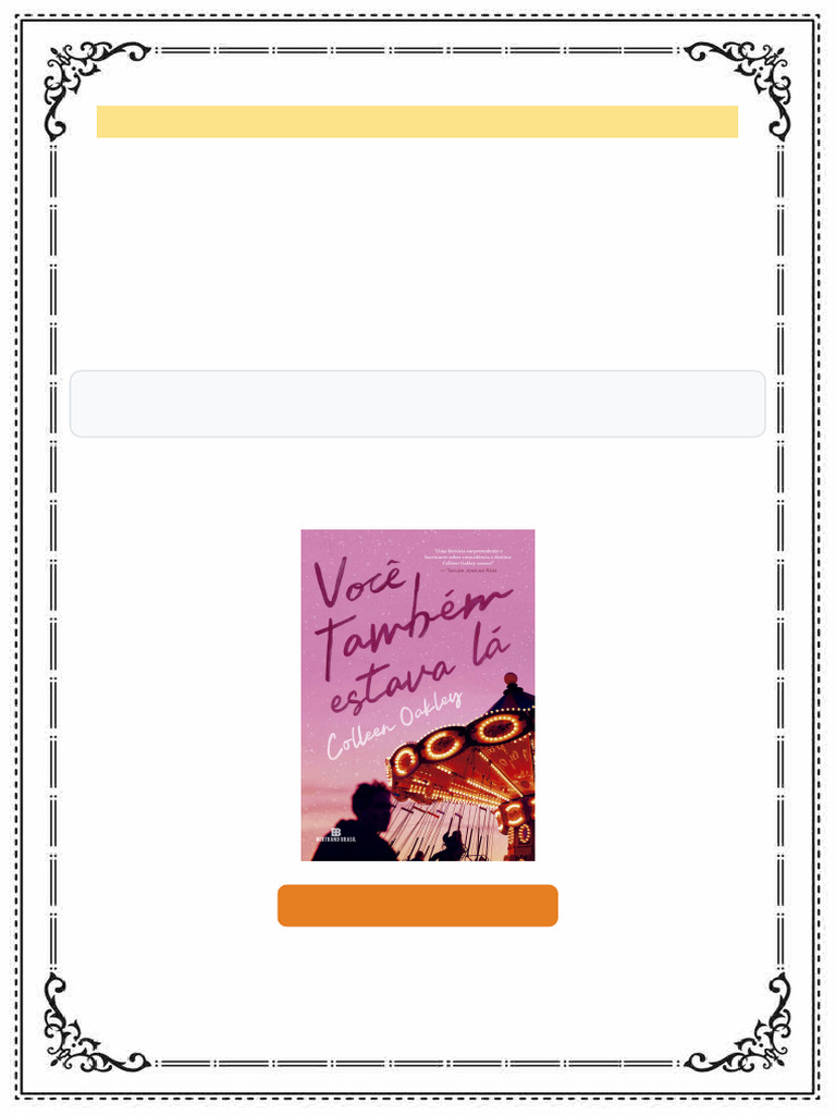 Você também estava lá 1st Edition Colleen Oakley Immediate Access | PDF ...