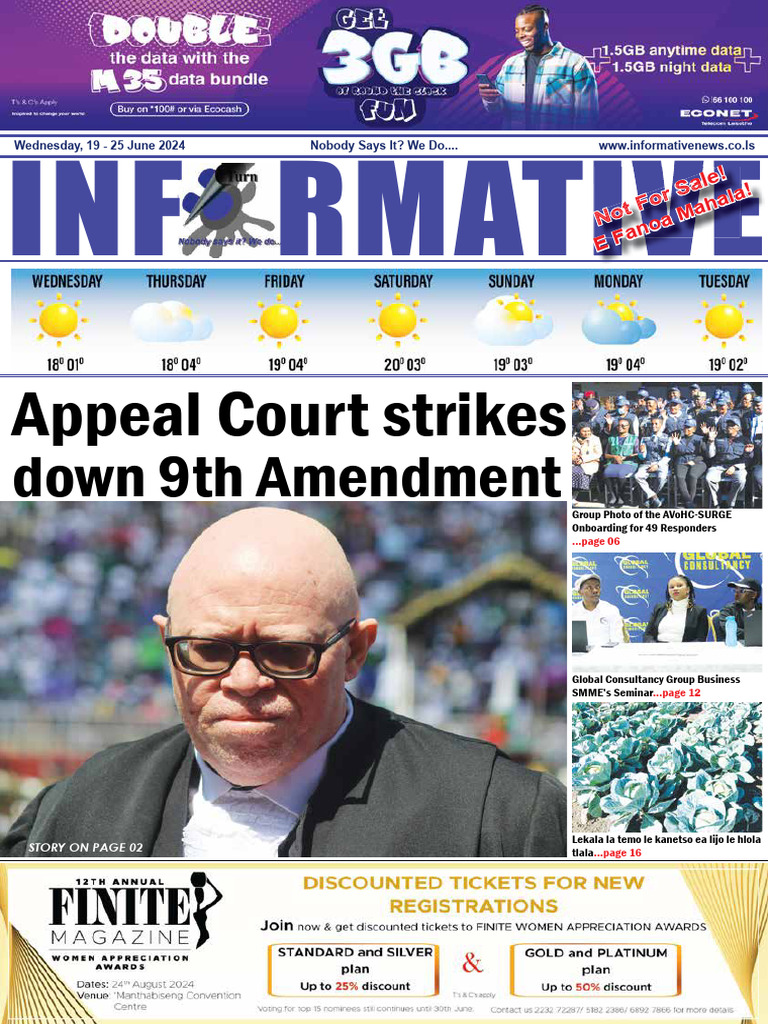 Weekly Informative Newspaper Wednesday, 19 - 25 June 2024 | PDF | Birds