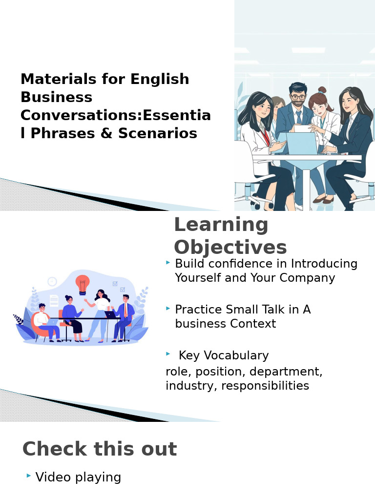 Essential English for Business Conversations | PDF | Communication ...