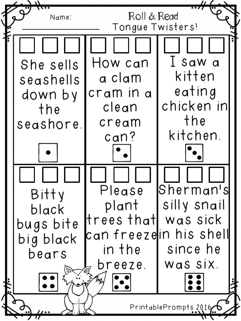 Tongue Twisters!: Roll & Read | PDF