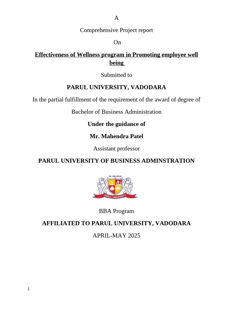 Comprehesive Project | PDF | Employee Retention | Well Being