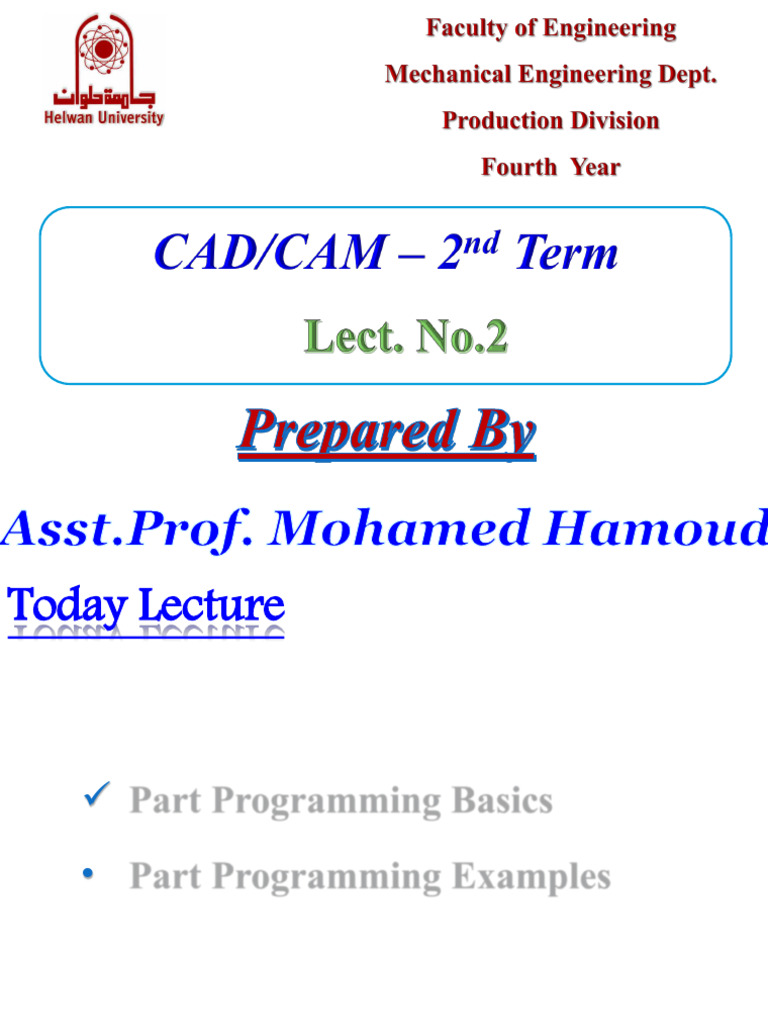 Lect No.2 G code Examples_CAD_CAM_2nd_22 (1) | PDF | Mechanical Engineering | Equipment