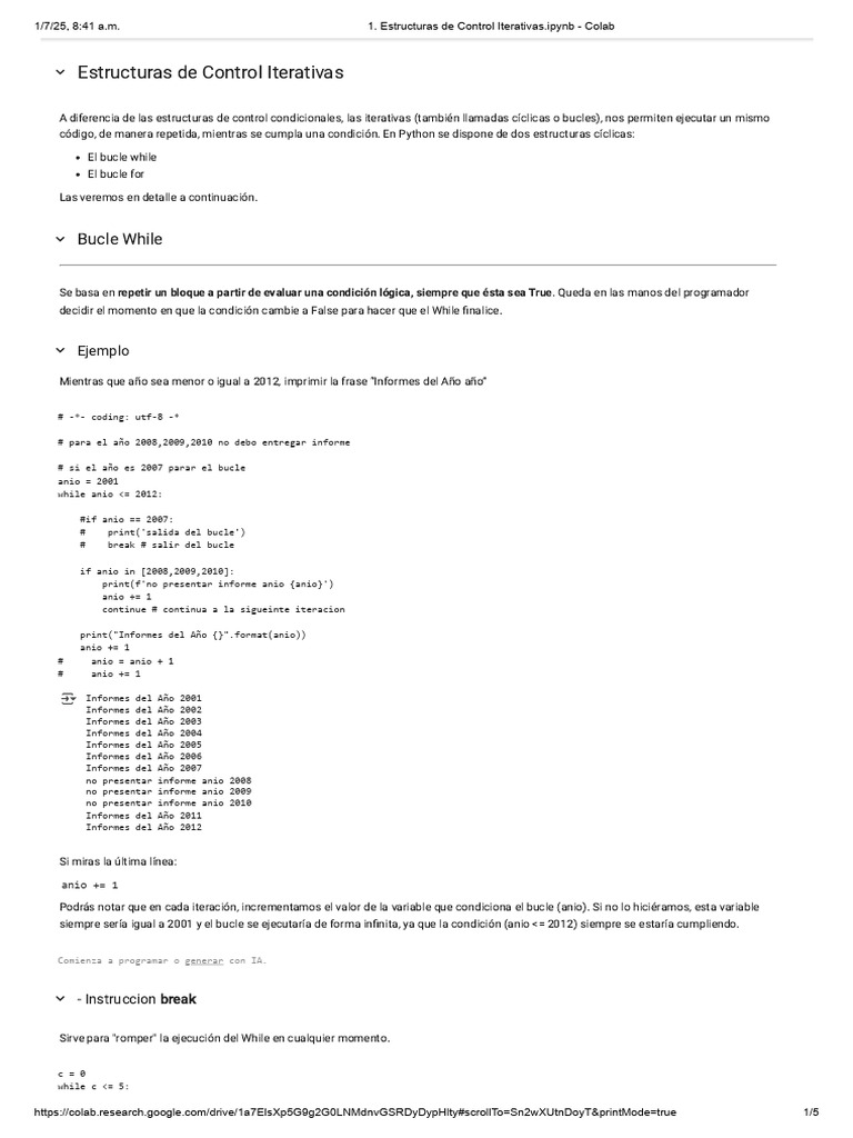 Estructuras de Control en Python | PDF | Flujo de control | Python ...