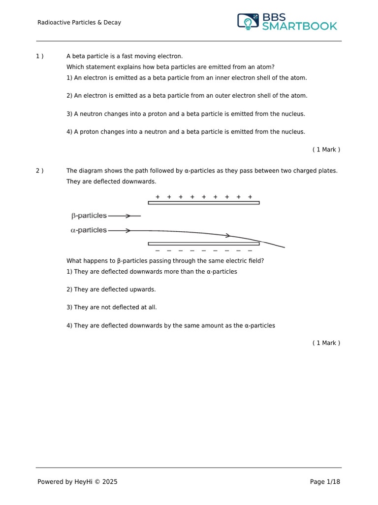 Understanding Beta Particles and Decay | PDF | Radioactive Decay ...