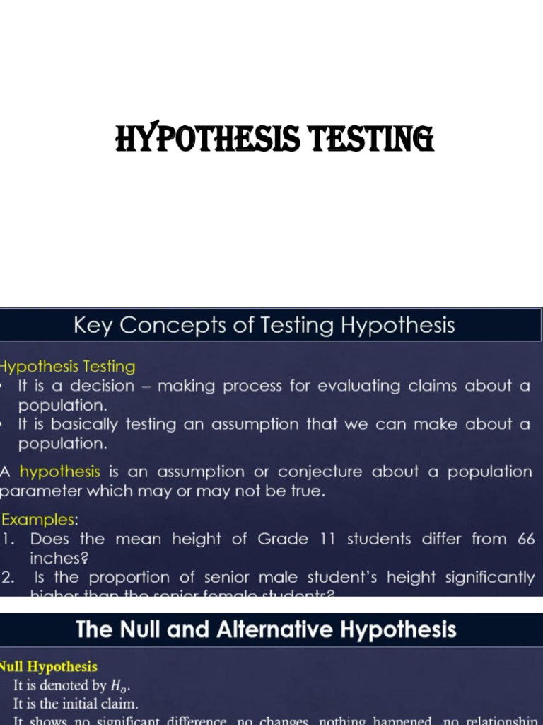 11 Hypothesis | PDF