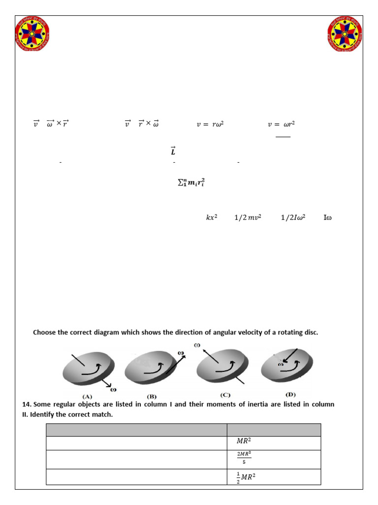 Physics Assignment 3: Rotational Motion | PDF | Torque | Angular Momentum