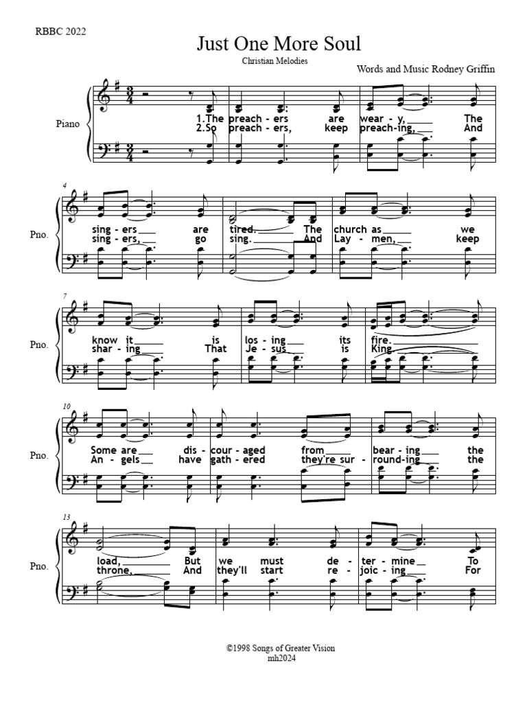 Just One More Soul Satb | PDF