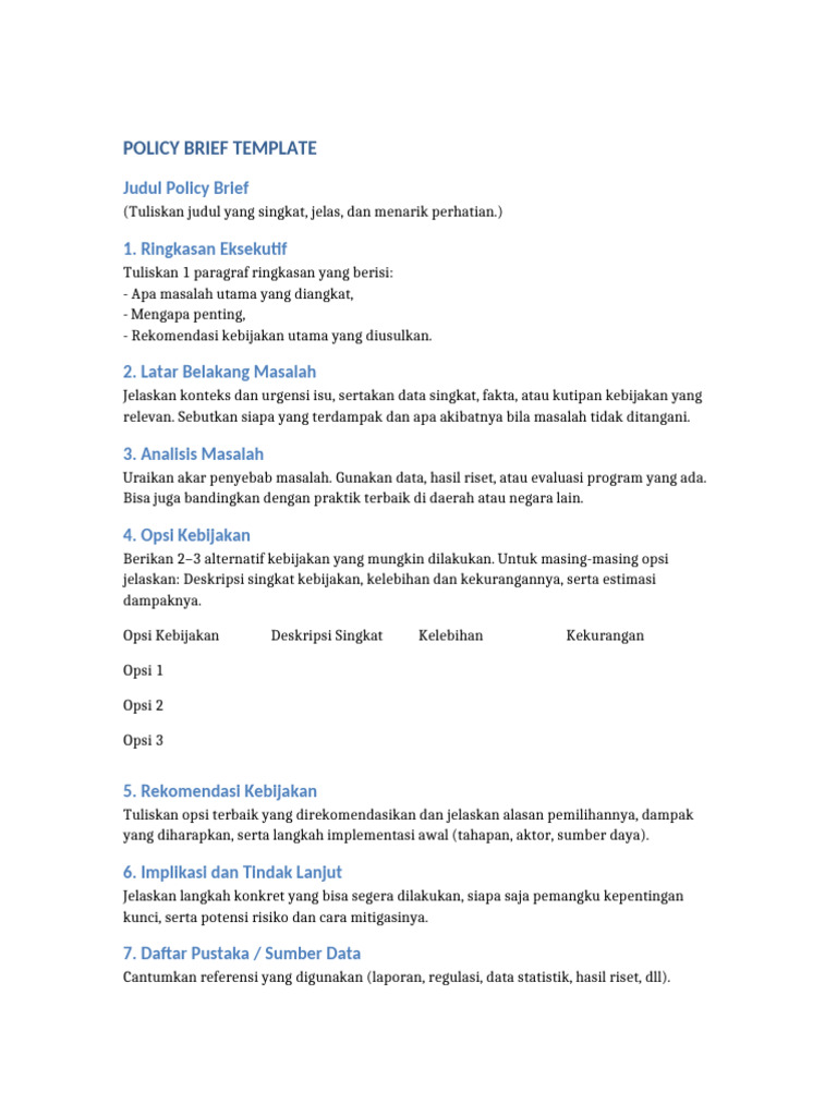 Template Policy Brief | PDF