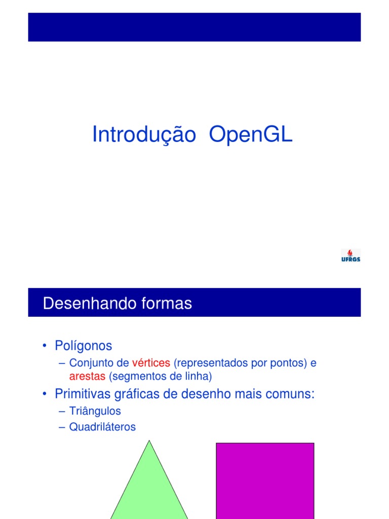 Aula3 Intro OpenGL | PDF | Programação de computadores | Engenharia da ...
