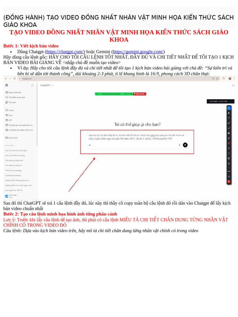 Tao Video Dong Nhat Nhan Vat Ok | PDF