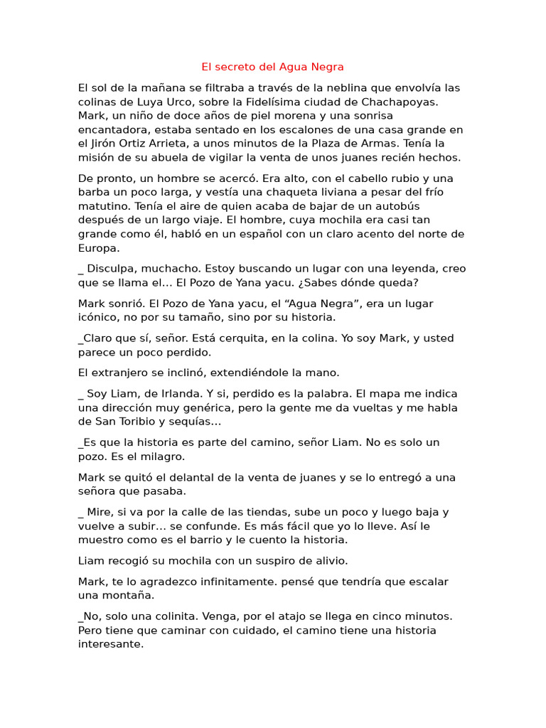El secreto del Agua Negra | PDF