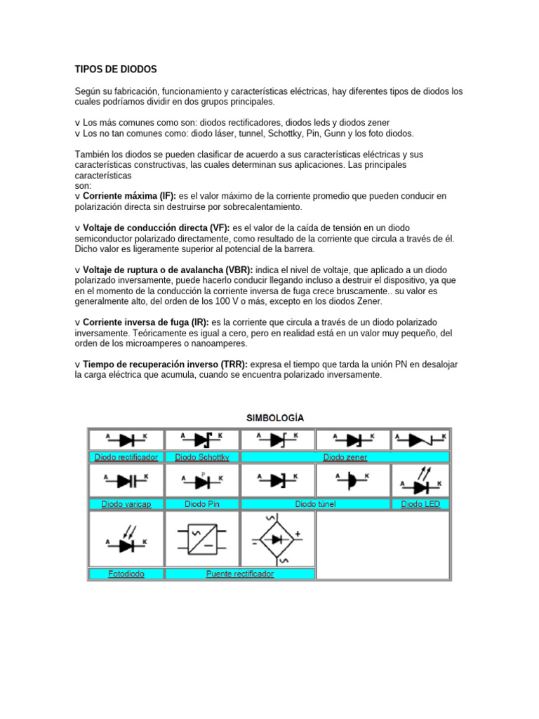 diodo simbologia | PDF
