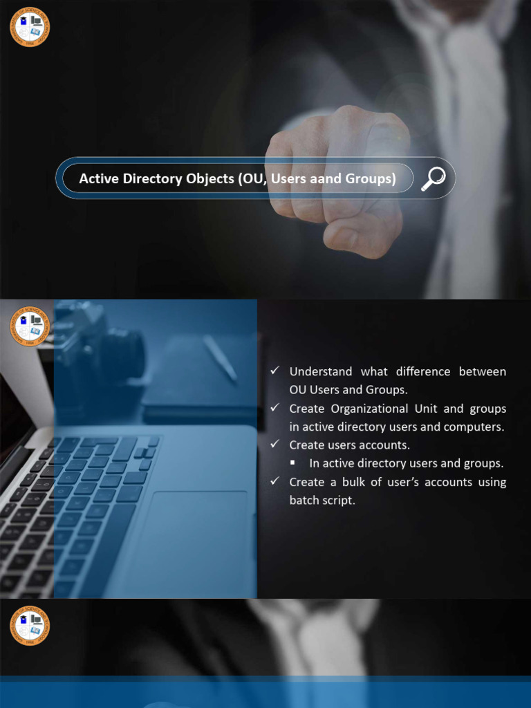 ACTIVE DIRECTORY Objects (OU, Users and Groups) | PDF | Active Directory | Group Policy