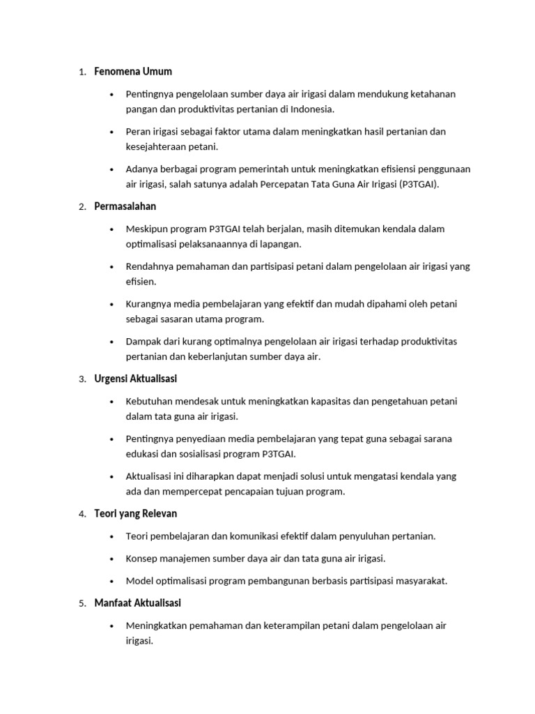 Outline Latar Belakang | PDF