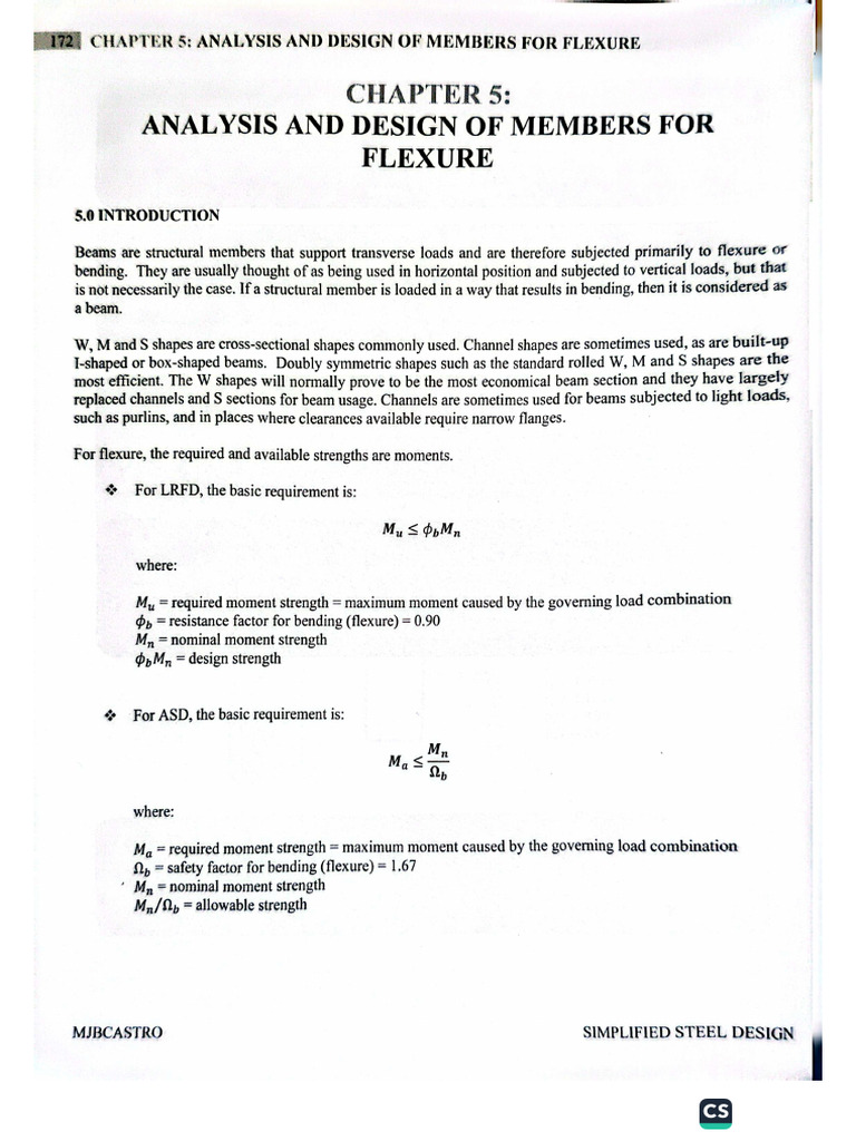 Chapter 5 Simplified Steel Design MJB Castro | PDF