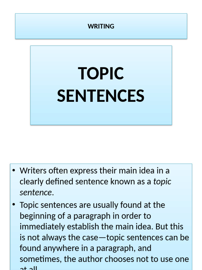 6.topic Sentences - cs1 | PDF | Pencil | Moby Dick