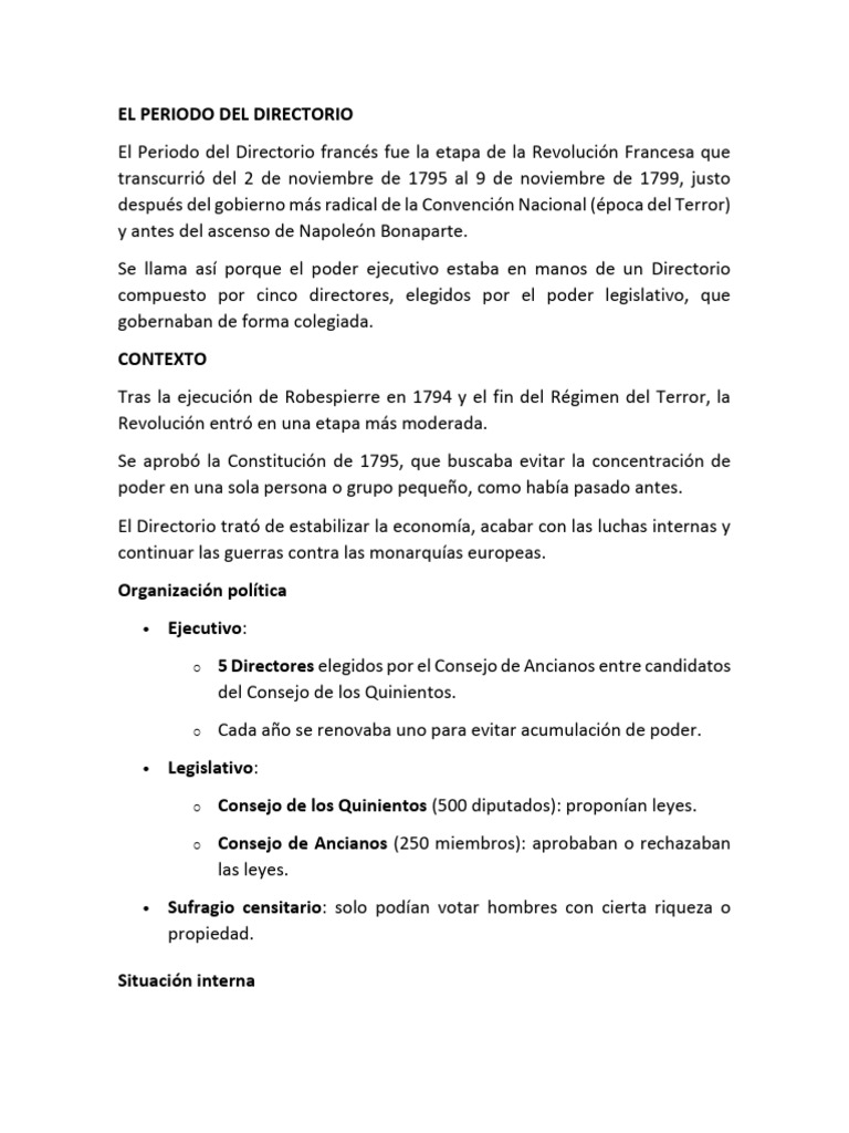 Periodo del Directorio: Historia y Moda | PDF | revolución Francesa ...
