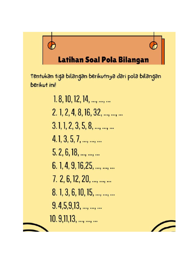Pola Bilangan | PDF