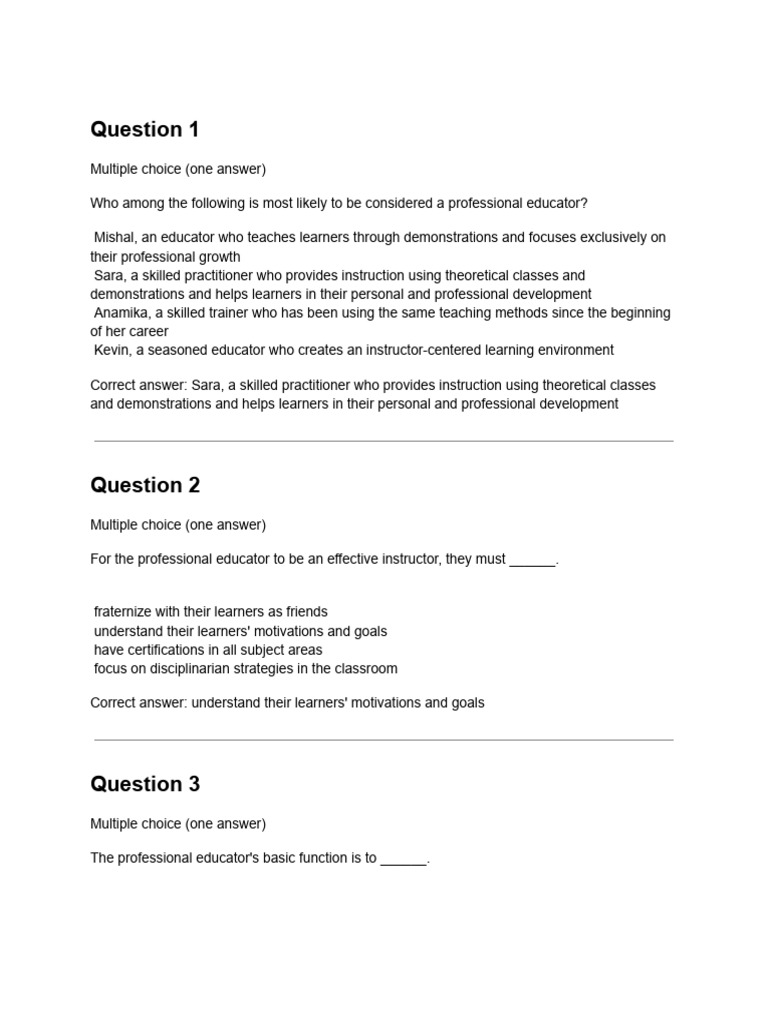 Cosmetology Instructor Test | PDF | Learning | Learning Styles