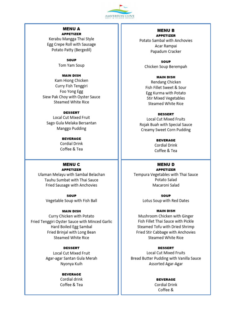 Muhibbah Menu 2021-3 | PDF | Thai Cuisine | Food And Drink Preparation