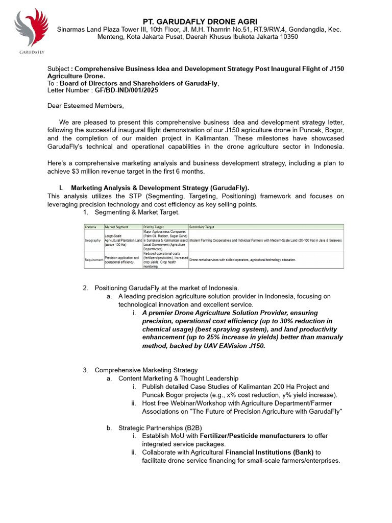Official Letter Next Step Business Development Strategy | PDF ...