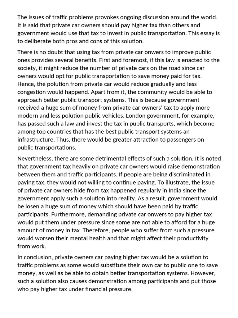 The Issues of Traffic Problems Provokes Ongoing Discussion Around The ...