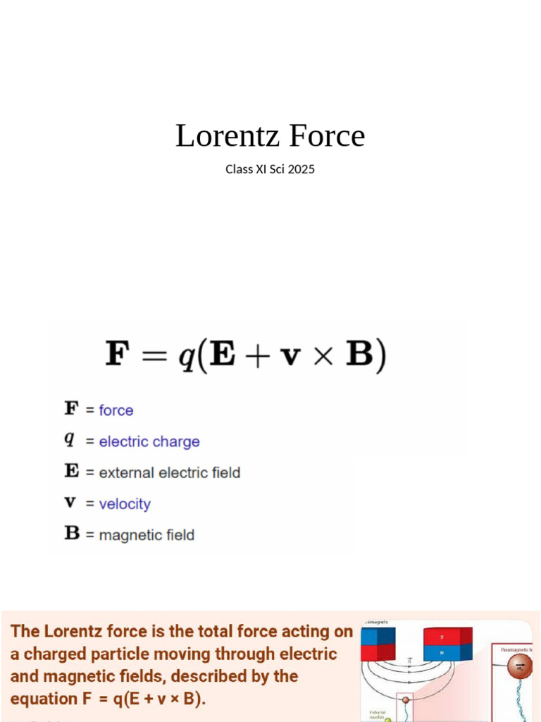 Lorentz Force | PDF