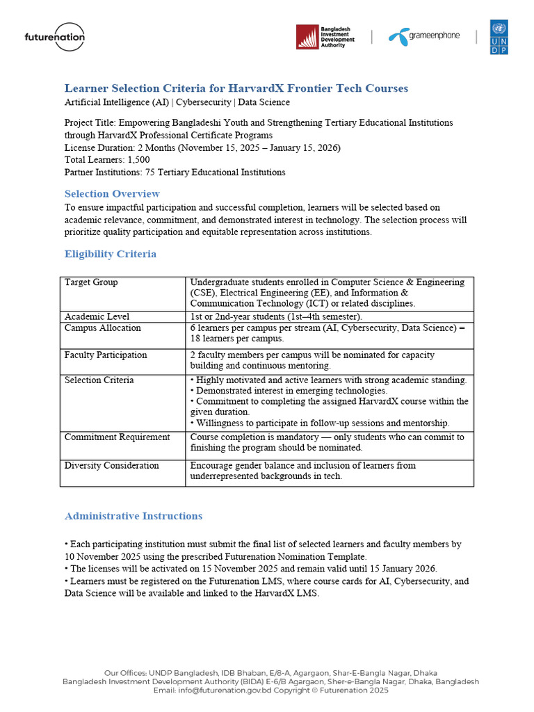 HarvardX Course Selection Criteria | PDF | Mentorship | Computing
