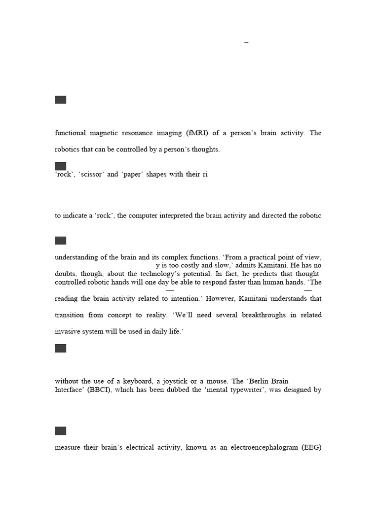 Reading Paper 4 - Robotic Hand | PDF | Electroencephalography | Functional Magnetic Resonance ...