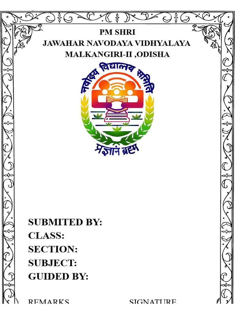PM Shri Jawahar Navodaya Vidhyalaya - II Malkangiri, Balimela | PDF