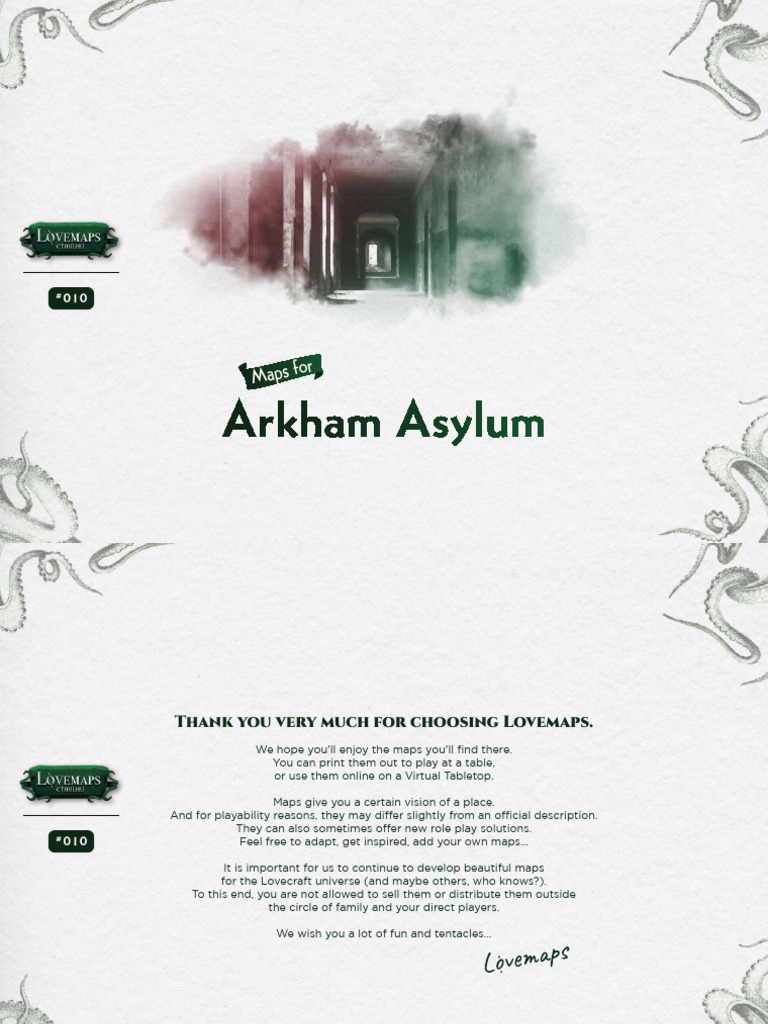 Arkham Asylum Map for Call of Cthulhu | PDF | Cthulhu Mythos | H. P ...