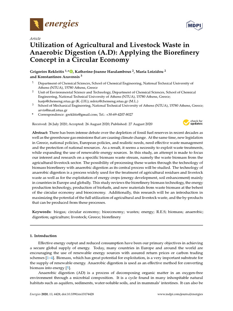 Utilization of Agricultural and Livestock Waste in | PDF | Biogas ...