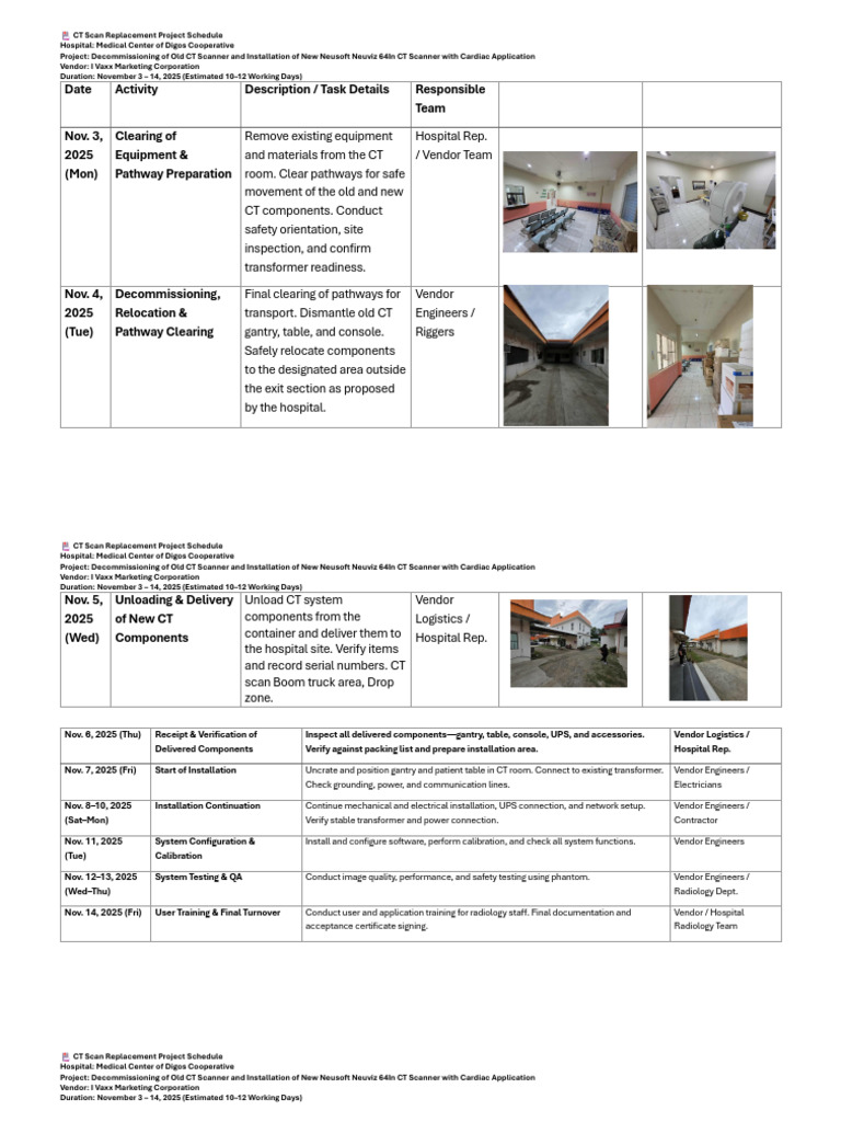 CT Scanner Replacement Schedule | PDF | Ct Scan | Radiology