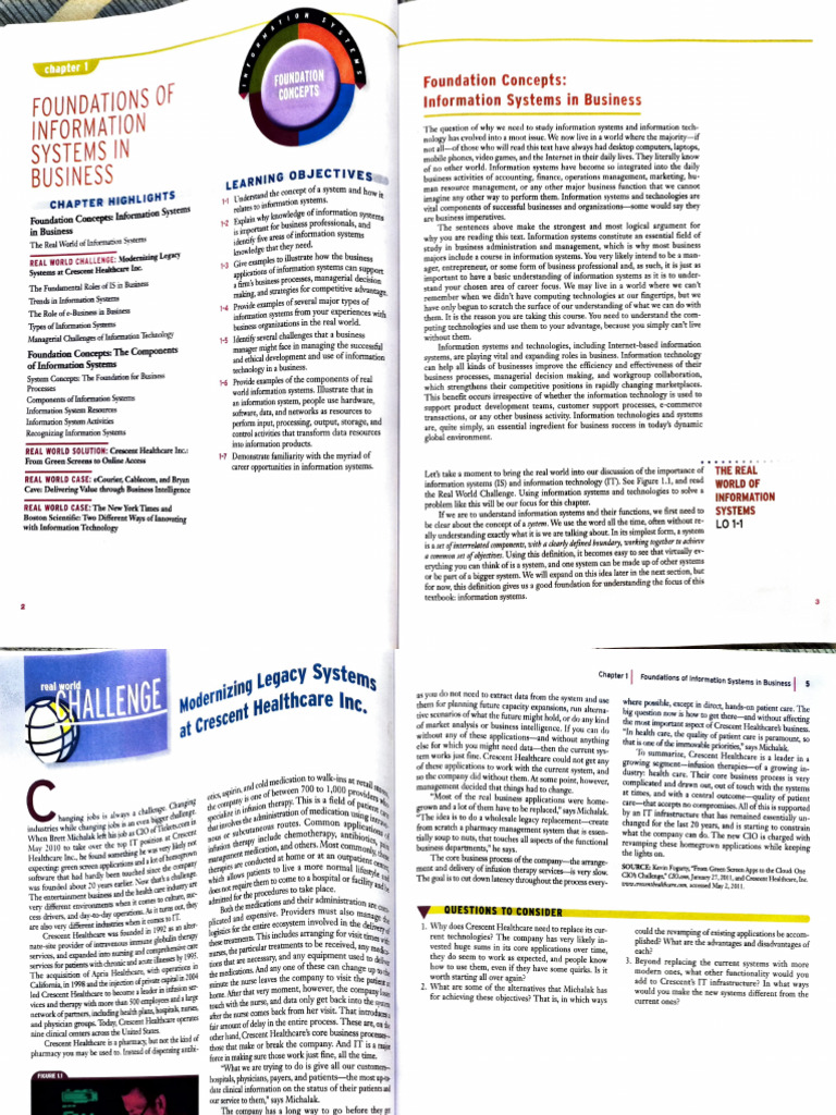 Chapter 1 - Foundations of Information Systems in Business | PDF ...