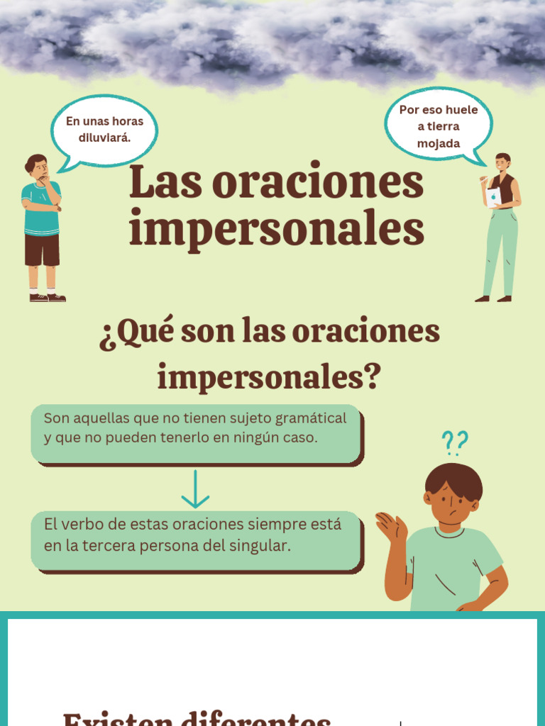 Las Oraciones Impersonales | PDF | Verbo | Asunto (gramática)
