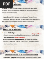Understanding Ballads and Their Structure | PDF | Metre (Poetry) | Poetry
