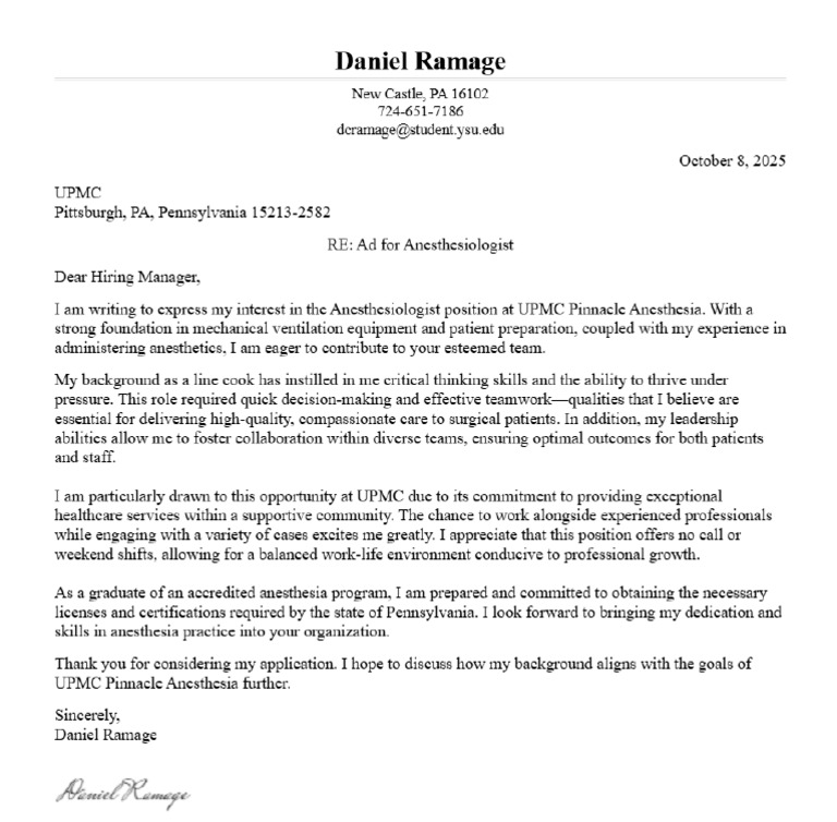 Cover Letter | PDF