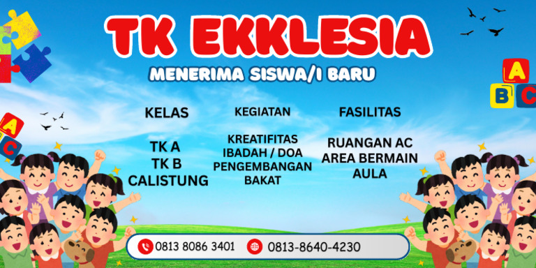 Red and White Illustrated Kindergarten Enrollment Banner PDF | PDF