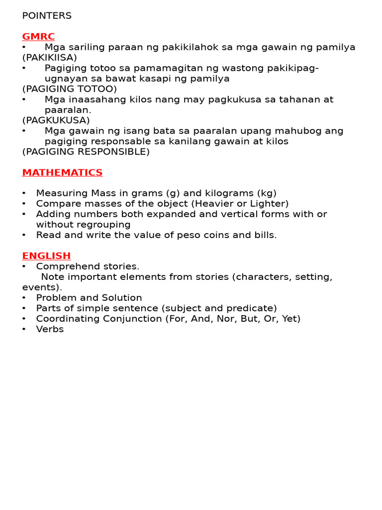 Pointers Quarter 2 Exam | PDF