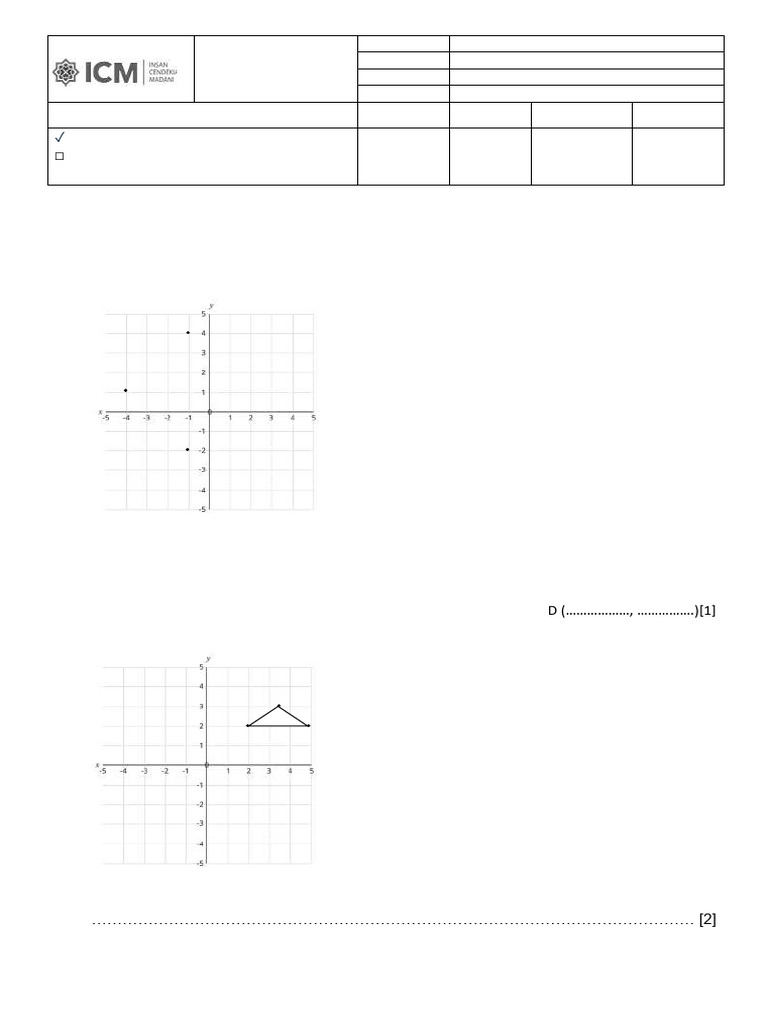 Coordinate Grid Exercises for Geometry | PDF | Triangle | Chess