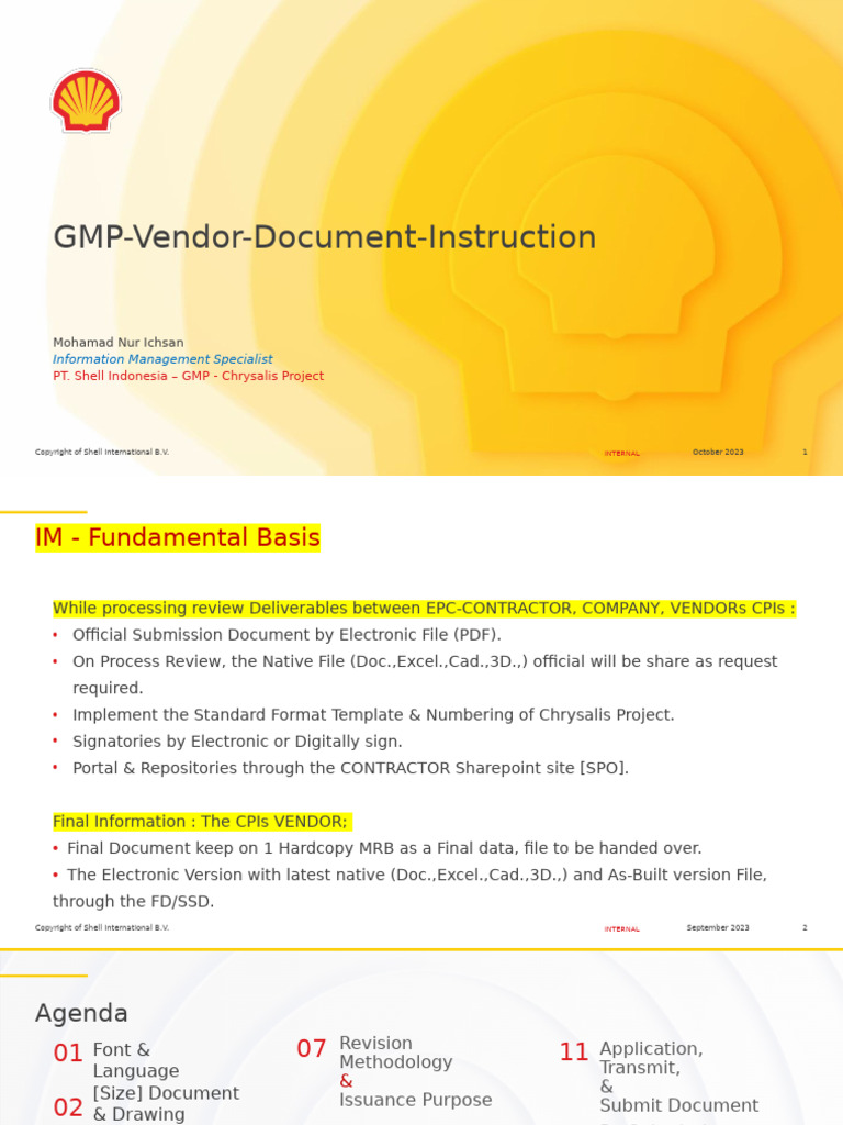 GMP Vendor Document Instruction 4 | PDF | Computing
