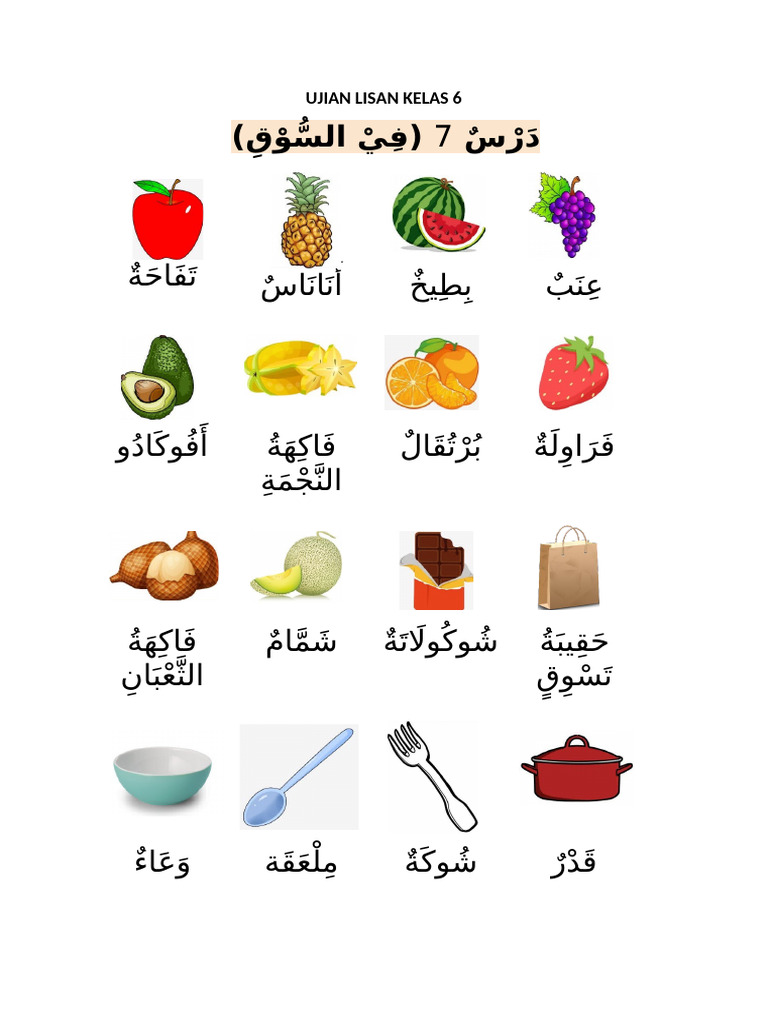 Ujian Lisan Kelas 6 | PDF