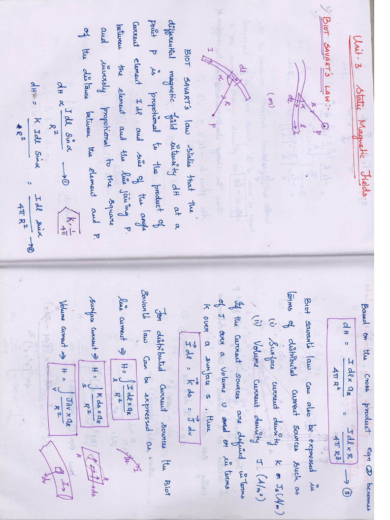 Unit 3 - Magnetostatics | PDF