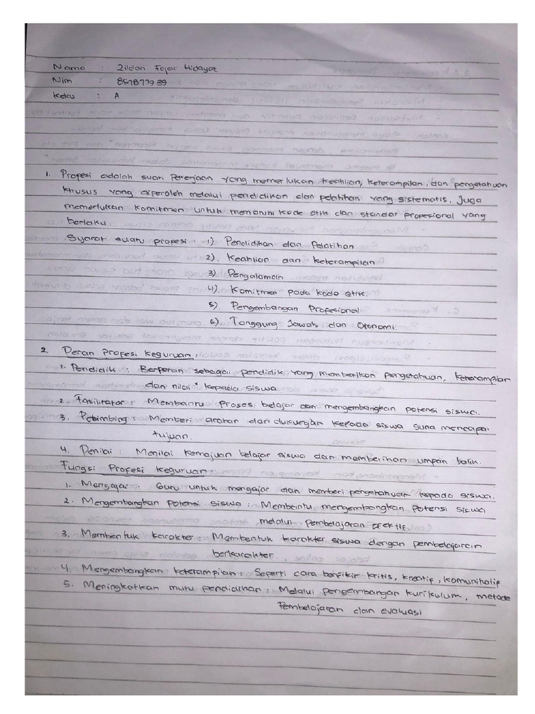 Profesi Guru Tutorial 1 | PDF